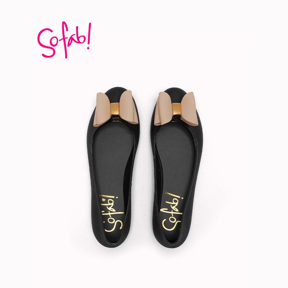 SoFab! Jelly Shoes Doll Flats Ribbon Black, Women's Fashion, Footwear ...