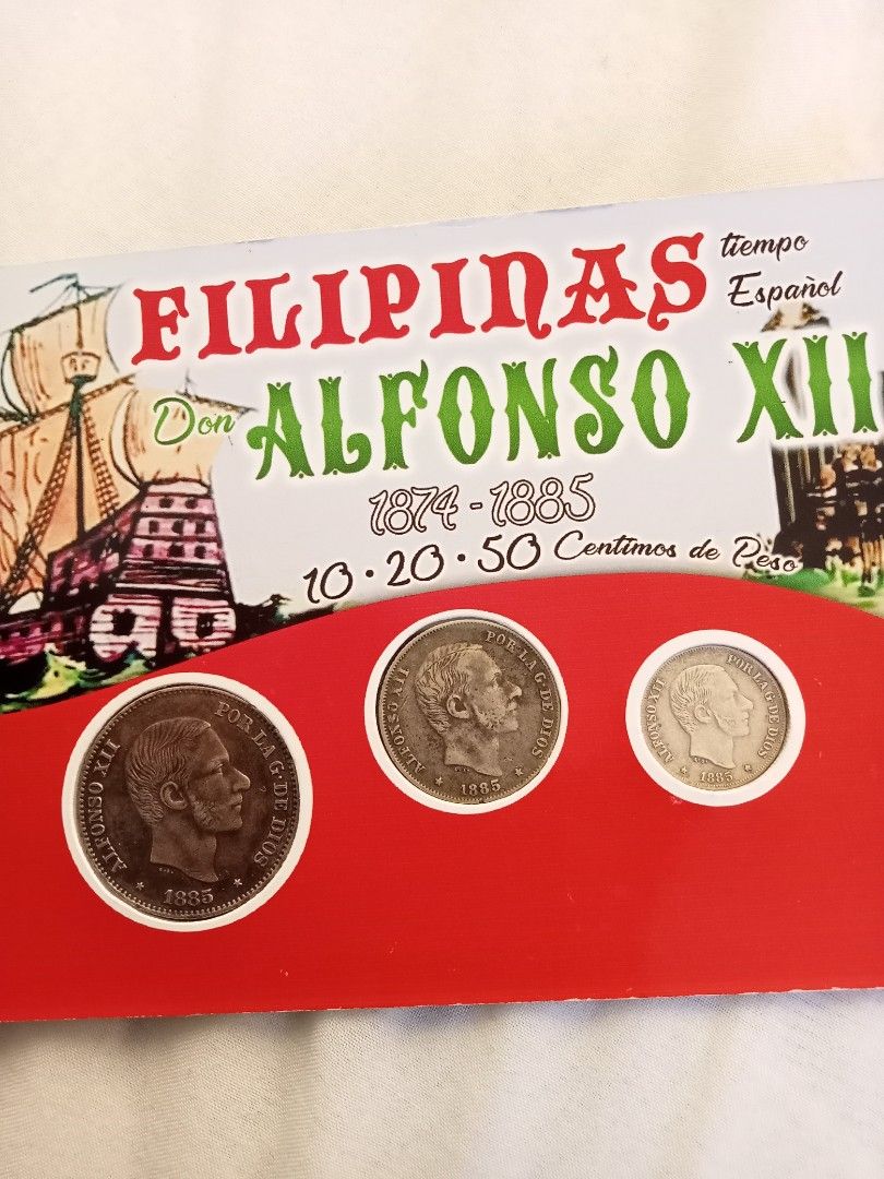 Spanish-Philippines King Alfonso XII 1885 Coin type set, Hobbies & Toys ...