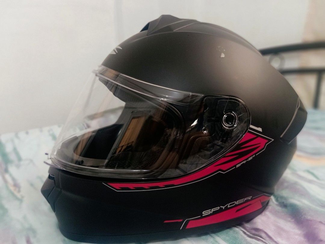 Spyder Full Face Helmet Spike 2 LARGE, Motorbikes, Motorbike Parts ...