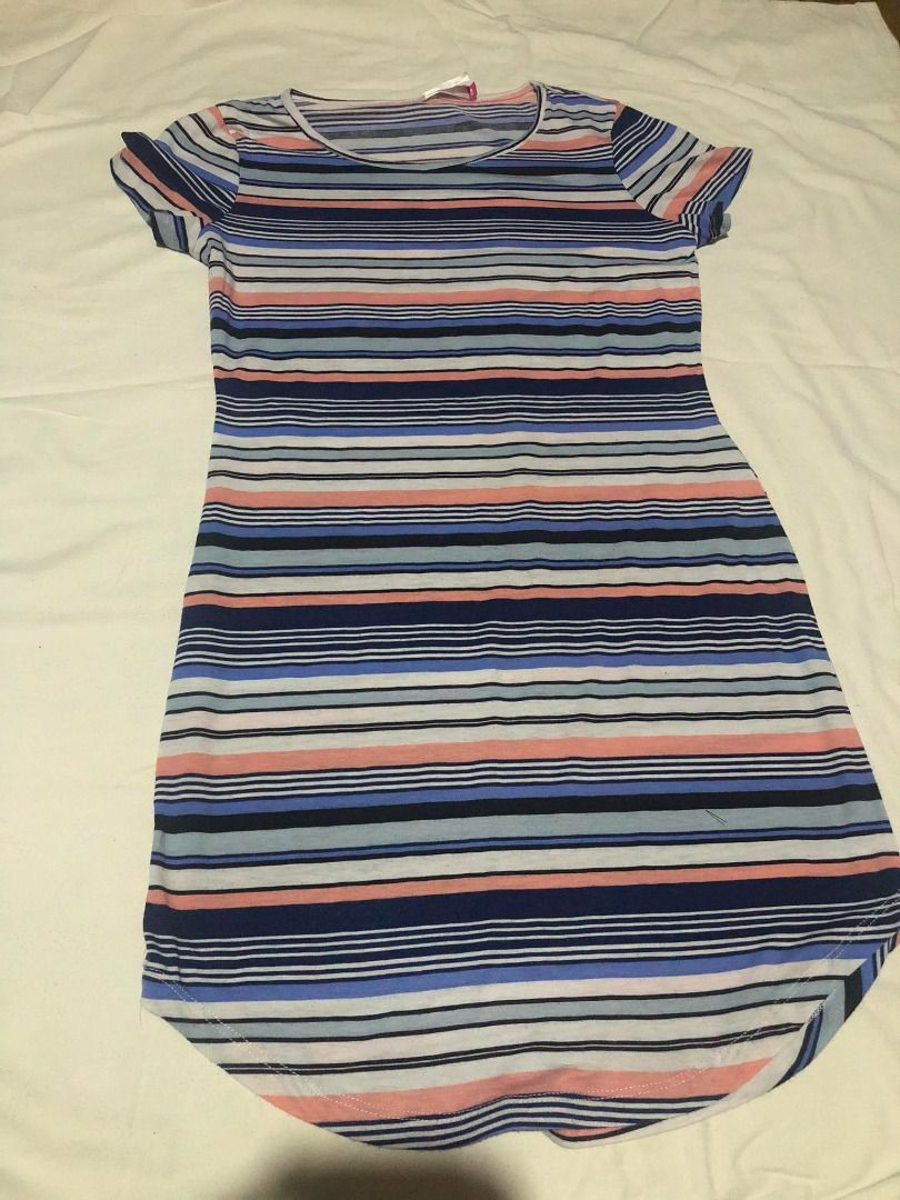 Stripes Dress Bestida Pambahay, Women's Fashion, Dresses & Sets ...