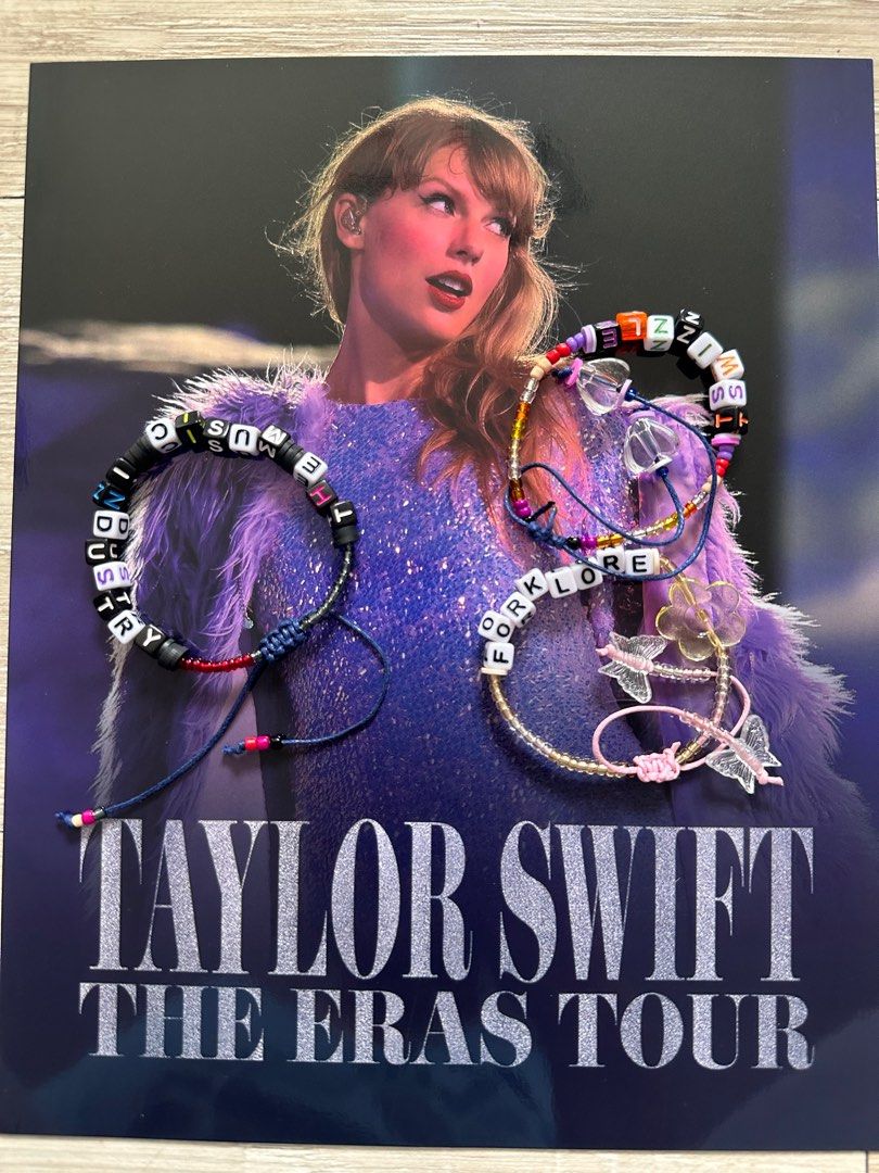 The Eras Tour (Film Poster) - with 3 random friendship bracelets ...
