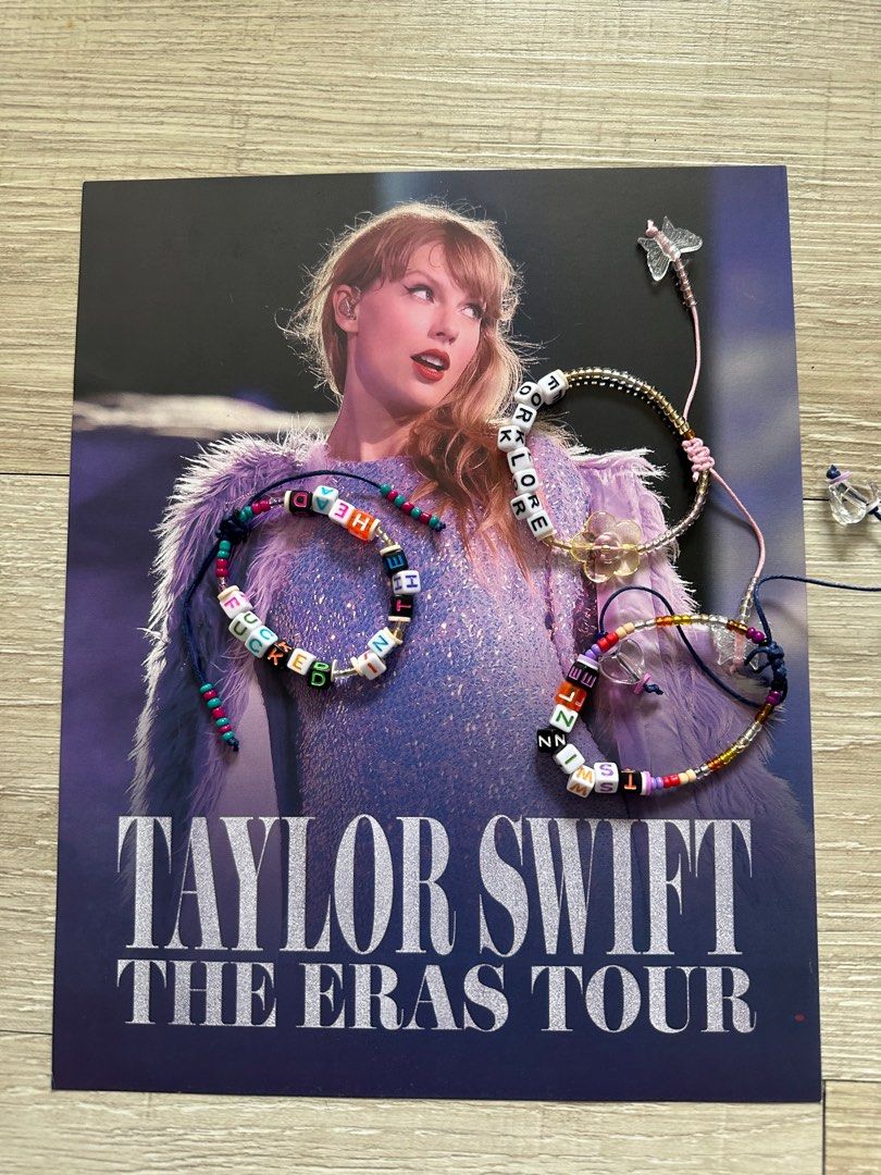 The Eras Tour (Film Poster) - with 3 random friendship bracelets ...
