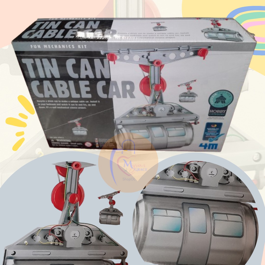 Tin Can Cable Car Fun Mechanics Kit 4m, Hobbies & Toys, Toys & Games on ...
