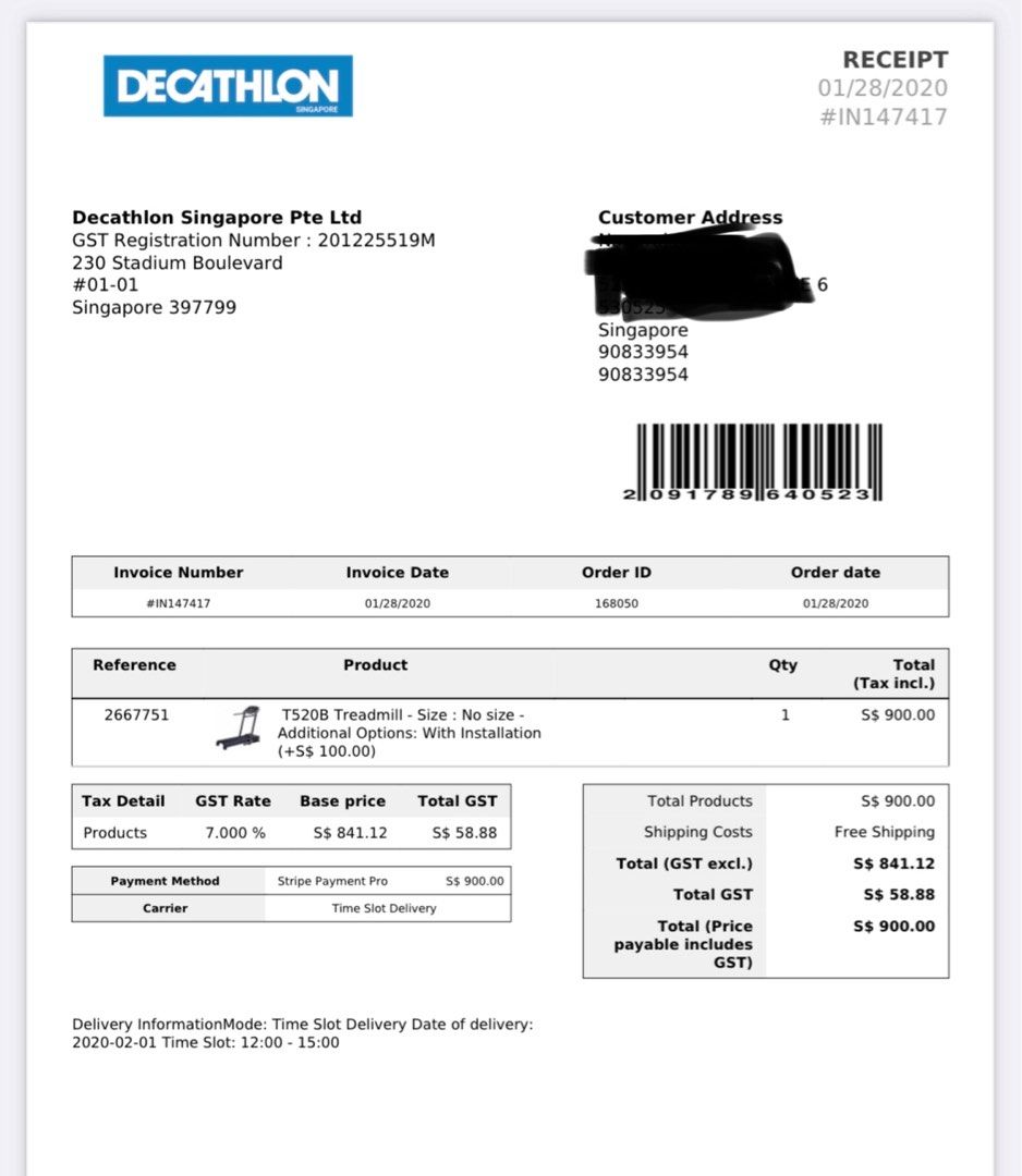 Tread Mill - Decathlon Domyos Brand Model T520B ,, Sports Equipment ...