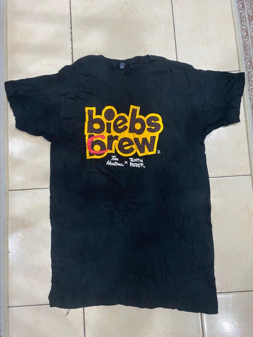 T-shirt justin bieber x Tim Hortons, Men's Fashion, Tops & Sets ...