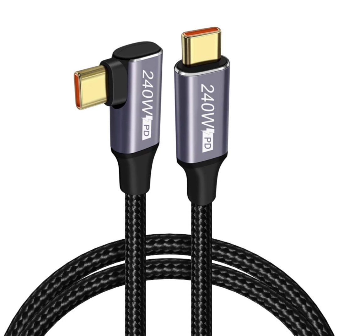 Type C 2 meters cable with 1 side L shaped, Mobile Phones & Gadgets ...
