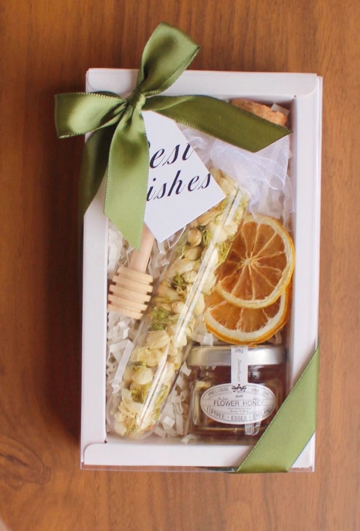 Unique Wedding door gift in present box consists of honey, jasmine ...