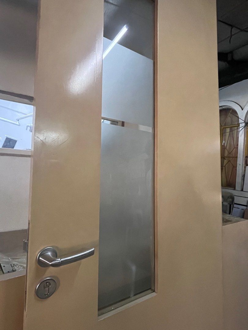 Used Door with Glass Panel (with hamba), Furniture & Home Living ...
