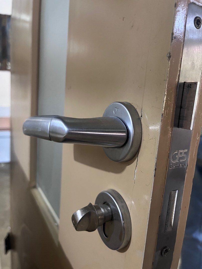 Used Door with Glass Panel (with hamba), Furniture & Home Living ...