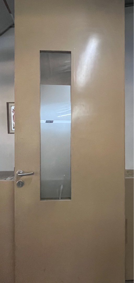 Used Door with Glass Panel (with hamba), Furniture & Home Living ...
