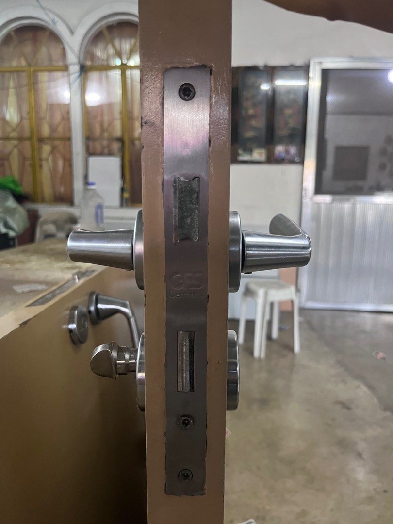 Used Door with Glass Panel (with hamba), Furniture & Home Living ...