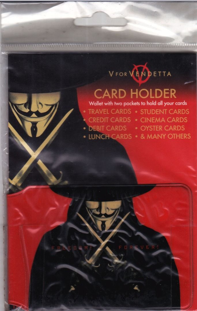 V FOR VENDETTA ~ CARD HOLDER, Hobbies & Toys, Stationary & Craft, Other Stationery & Craft on ...