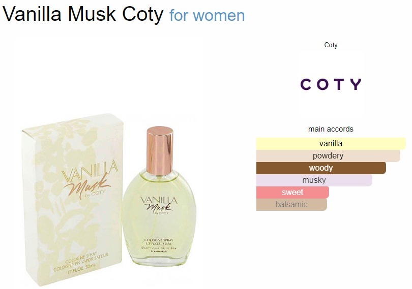 Vanilla Musk Cologne Spray by Coty, Beauty & Personal Care, Fragrance ...