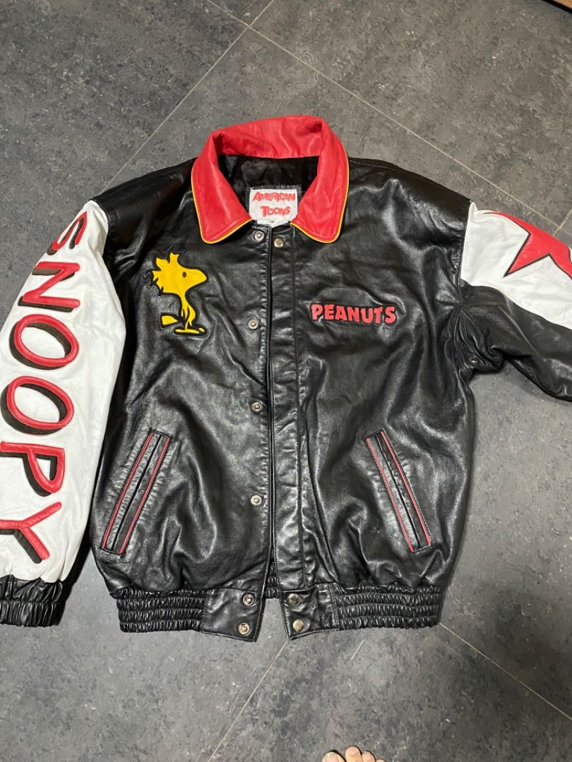 VINTAGE 90s SNOOPY DOGG PEANUTS LEATHER CARTOON COMIC, Men's Fashion ...