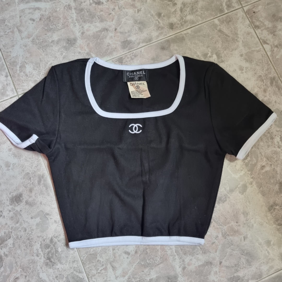 Vintage chanel top, Women's Fashion, Tops, Blouses on Carousell