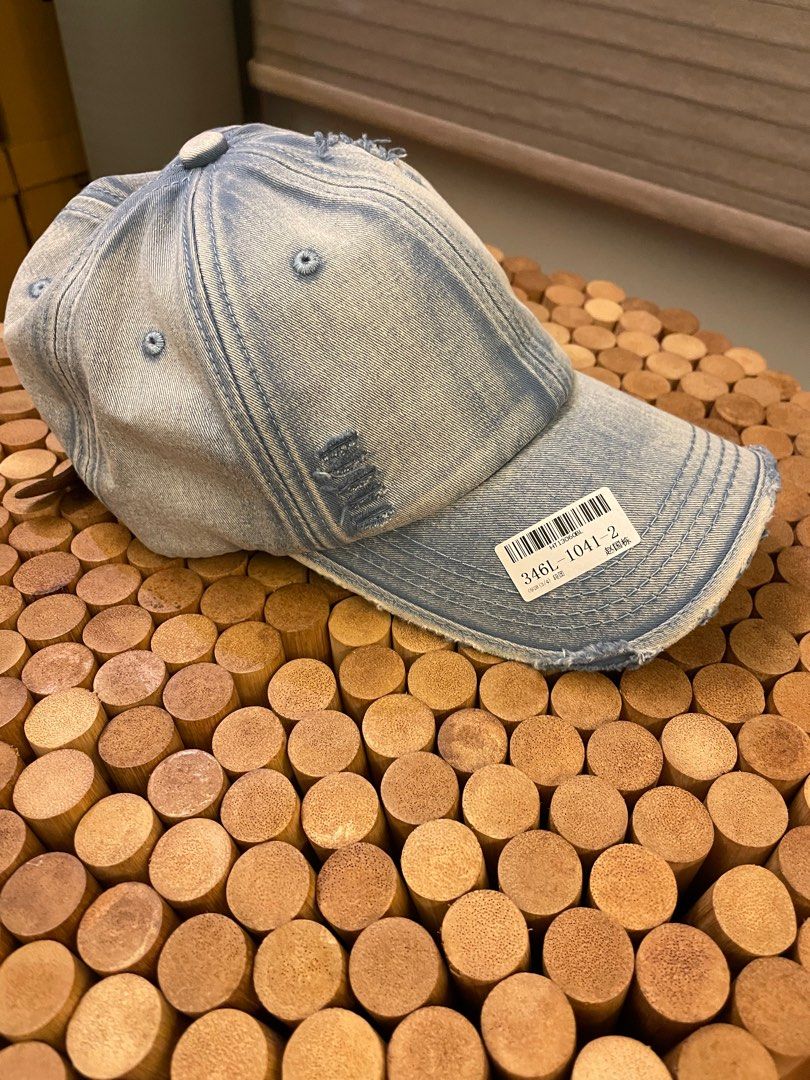 Vintage Distressed Ripped Cap (Blue), Men's Fashion, Watches ...