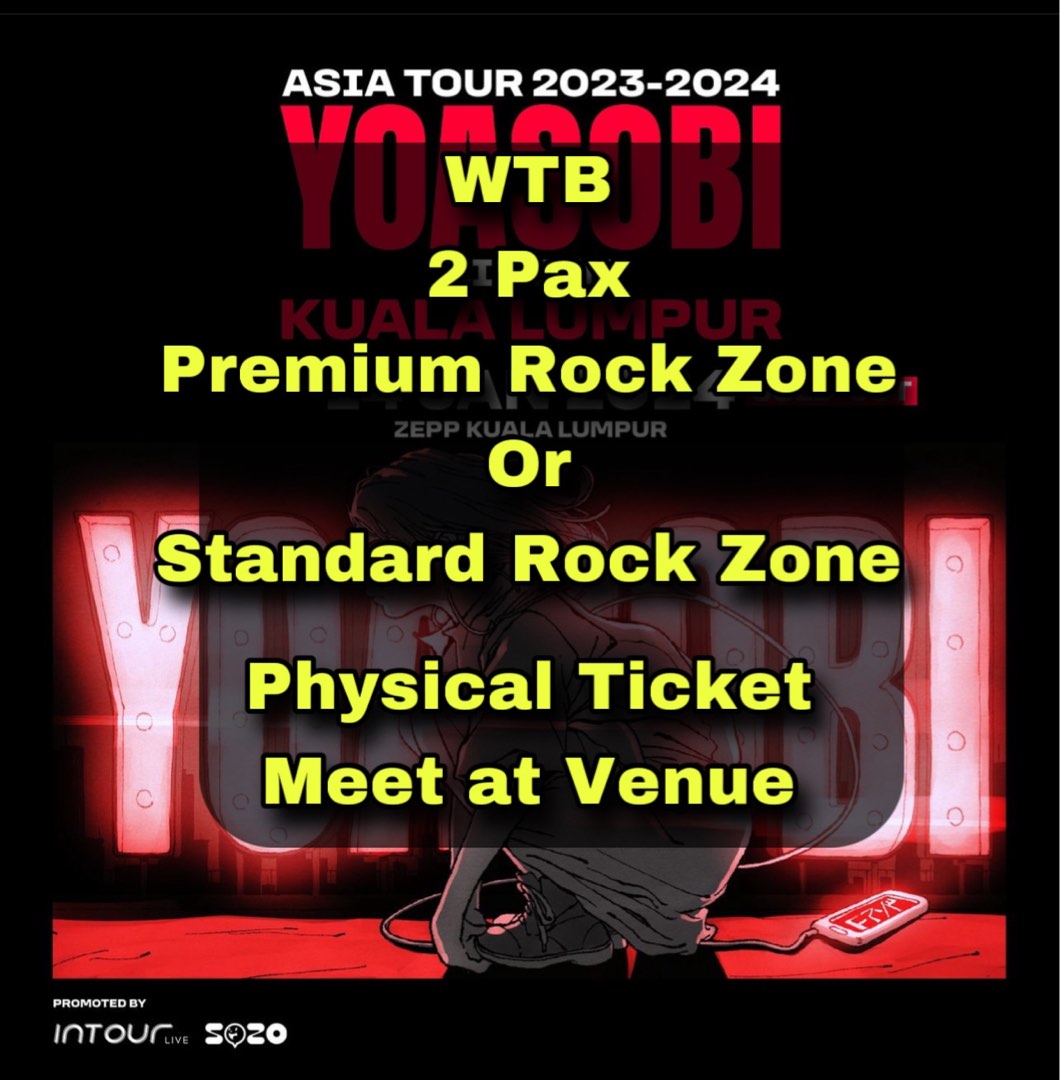 [WTB] YOASOBI 2 PAX PREMIUM ROCK ZONE or STANDARD ROCK ZONE, Tickets ...