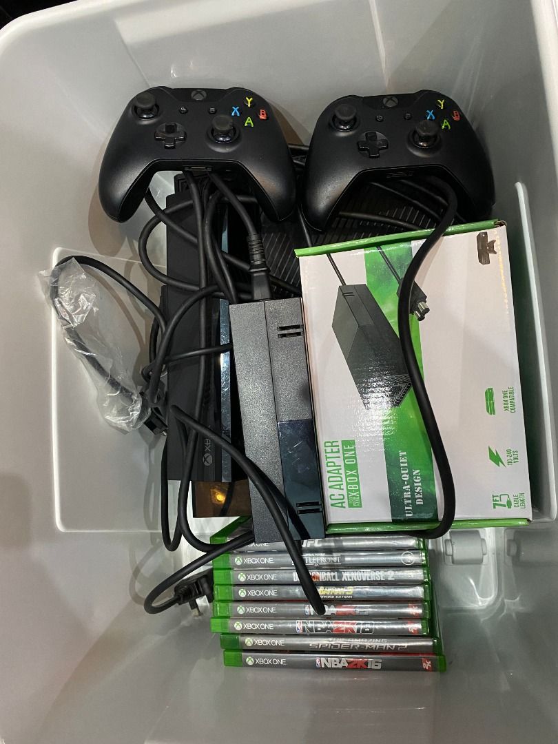 Xbox One 2 controllers with many games, Video Gaming, Video Game ...