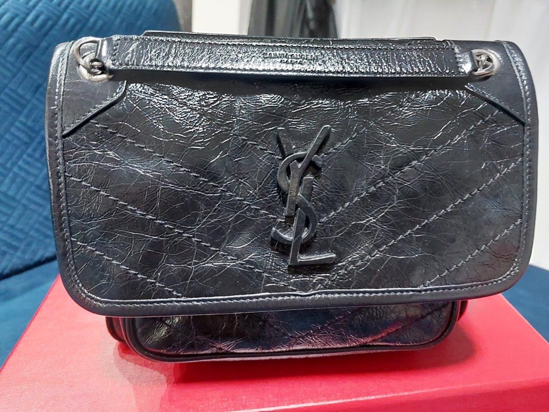 YSL NIKI BABY IN VINTAGE LEATHER, Luxury, Bags & Wallets on Carousell