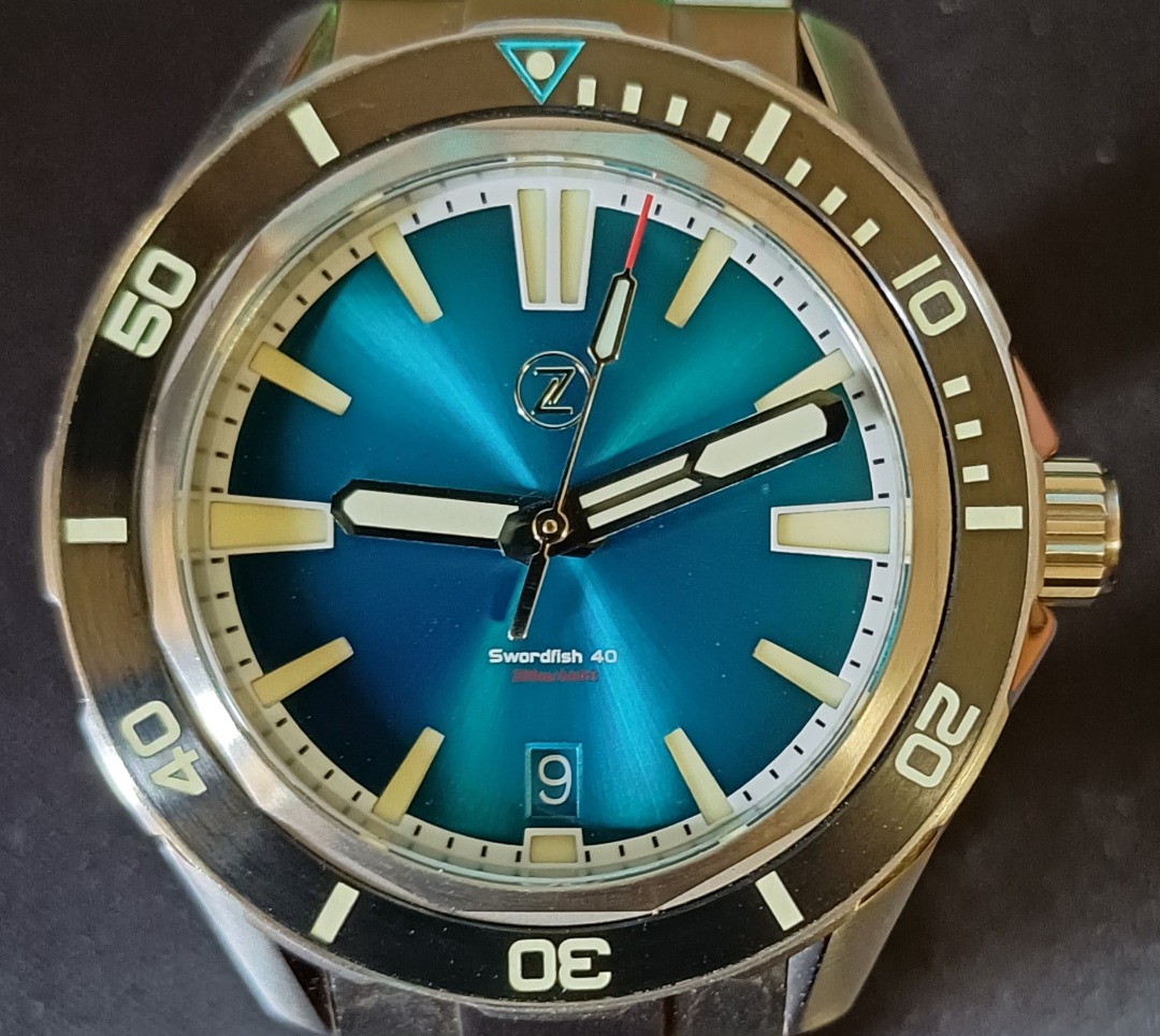 ZELOS SWORDFISH 40MM SS TEAL, Men's Fashion, Watches & Accessories ...