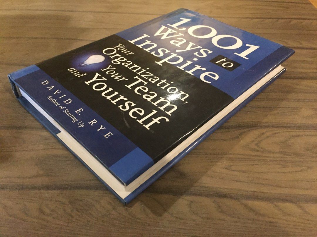 1001 Ways to Inspire - David E. Rye, Hobbies & Toys, Books & Magazines ...