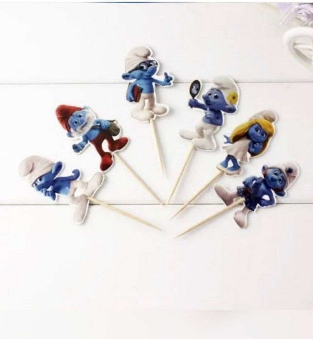 12pc Little Mermaid Cupcake Topper Birthday Party Decoration Desert ...
