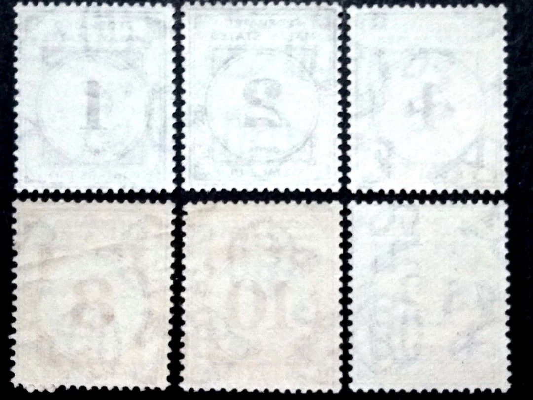 [1823] Federated Malay States 1924-1926 Postage Due Complete Set - 6v ...