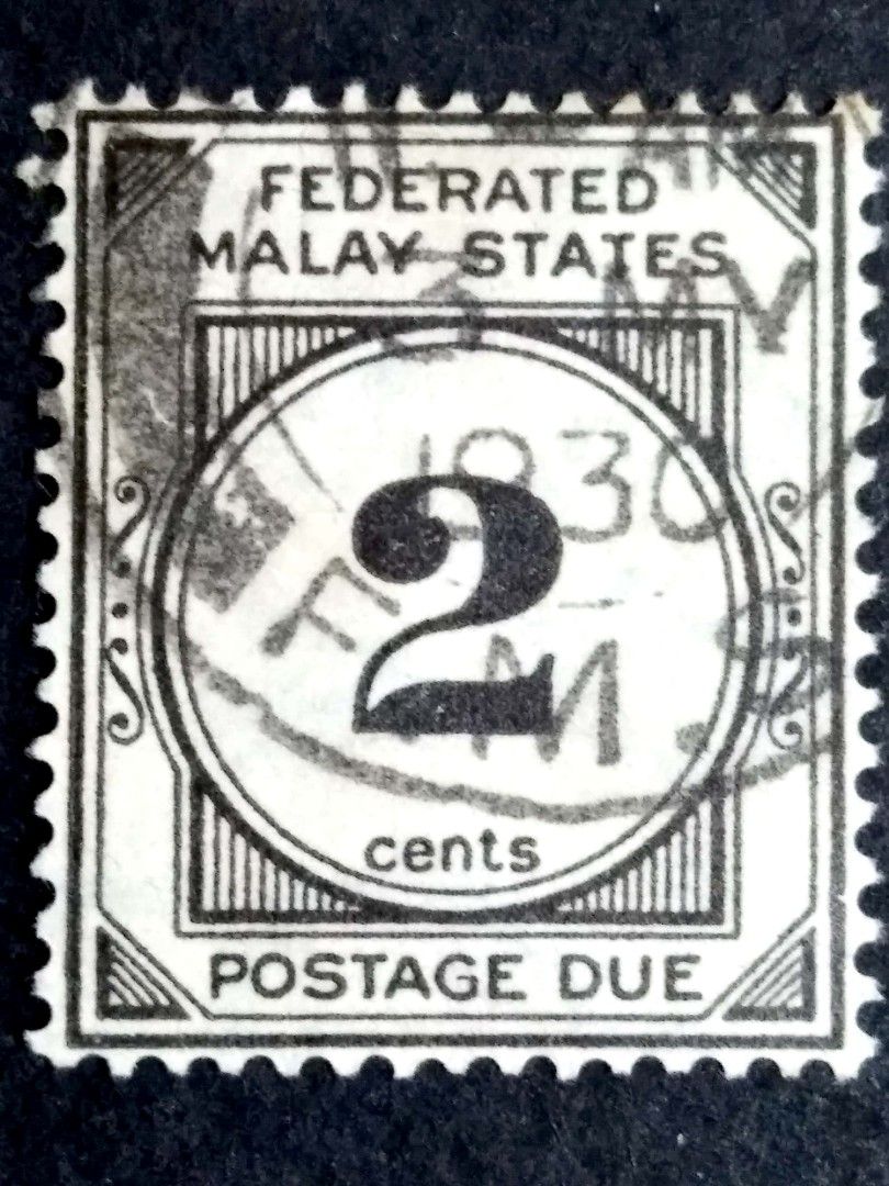 [1830] Federated Malay States 1924-1926 Postage Due 2c - 1v Used Stamp ...
