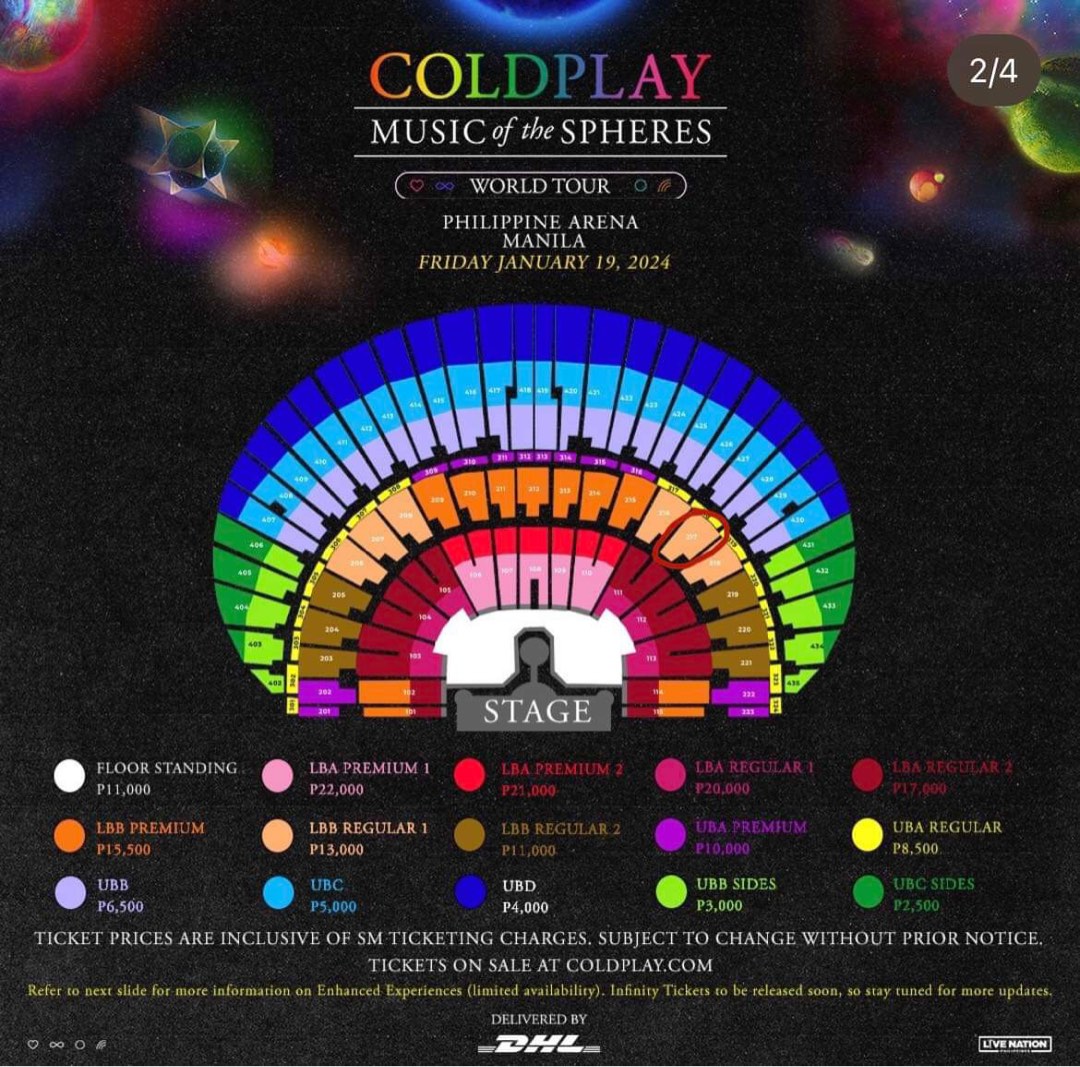 1 Coldplay Day 1 Ticket - LBB Reg 1, Tickets & Vouchers, Event Tickets ...