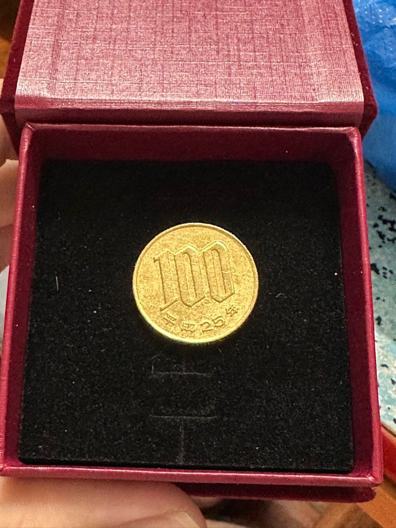 24K gold leaf gilded 100 Japanese Yen (2013 year), Hobbies & Toys ...