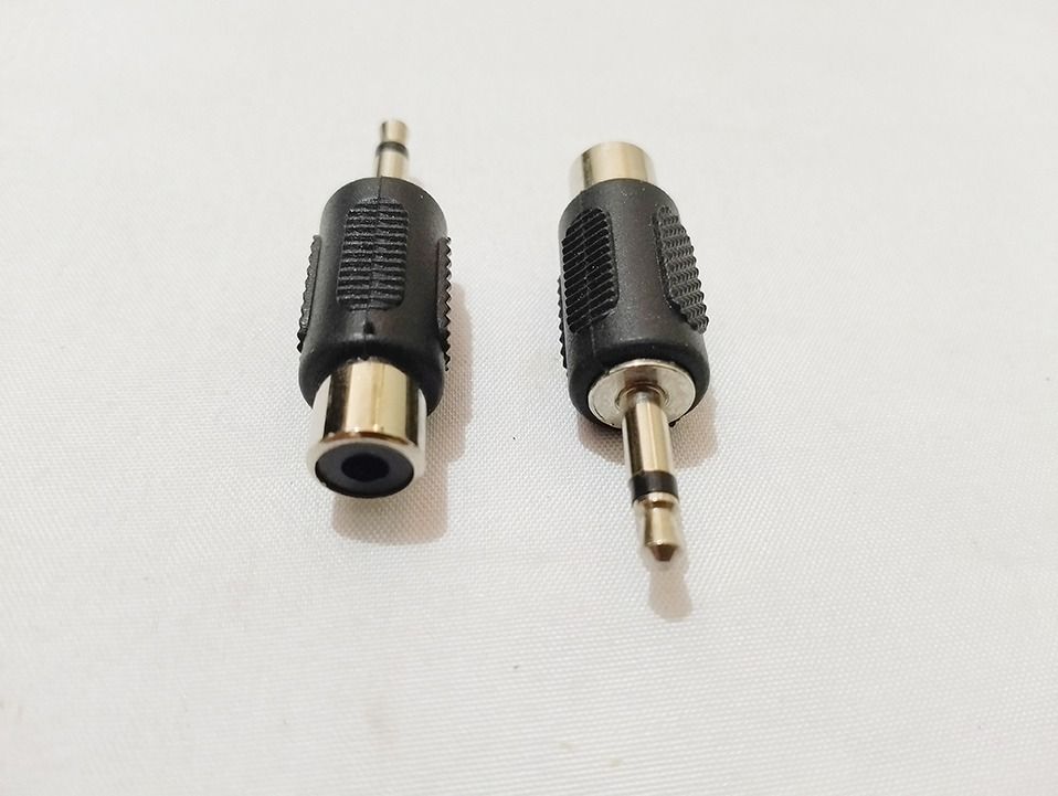 3.5mm (1/8inc) MALE TS MONO to 1-RCA FEMALE JACK ADAPTOR CONNECTOR ...