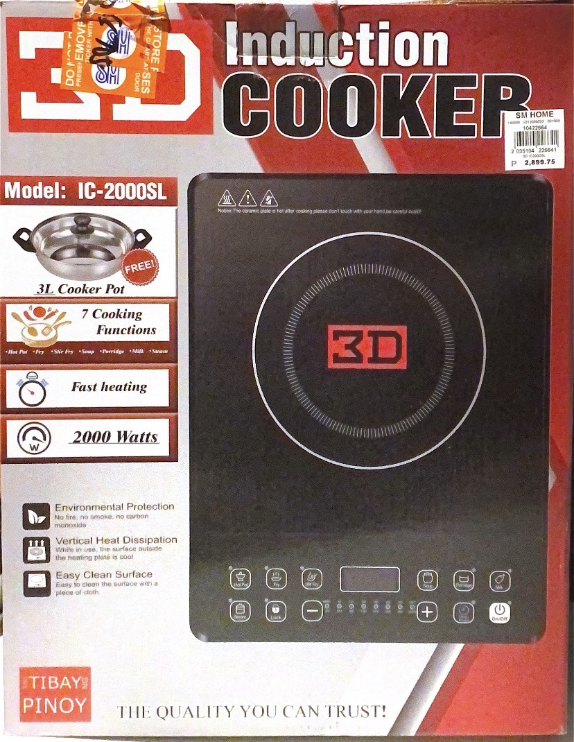 3D Induction Cooker with Free 3L Cooking Pot, TV & Home Appliances ...