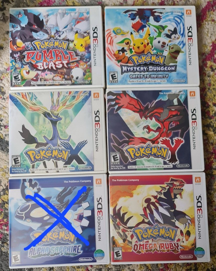 3DS Pokemon Games, Video Gaming, Video Games, Nintendo on Carousell