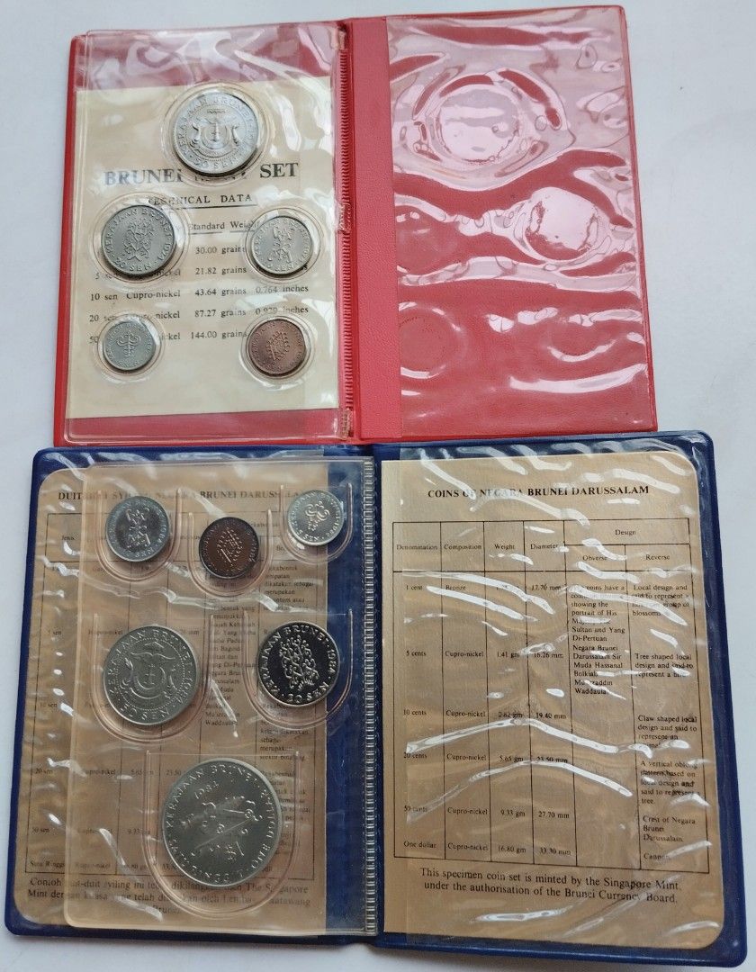 4x 1974 & 1984 Brunei Uncirculated Coin Set, Hobbies & Toys ...