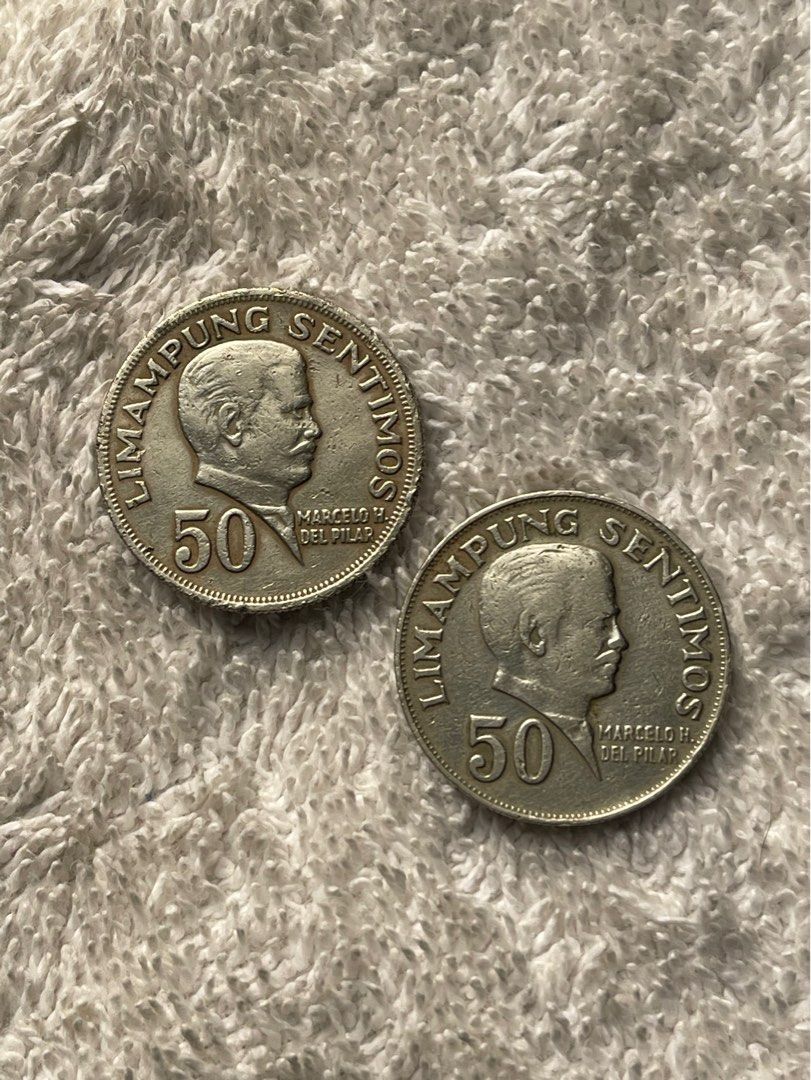 50 sentimos 1967 and 1972 Philippine coins, Hobbies & Toys, Memorabilia ...