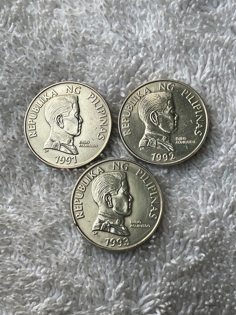 5 piso (1991, 1992 and 1993) Philippine coins, Hobbies & Toys ...
