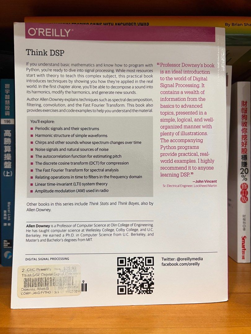 歐萊禮 Think Dsp Digital Signal Processing In Python 全新 原文書 書籍、休閒與玩具 書本