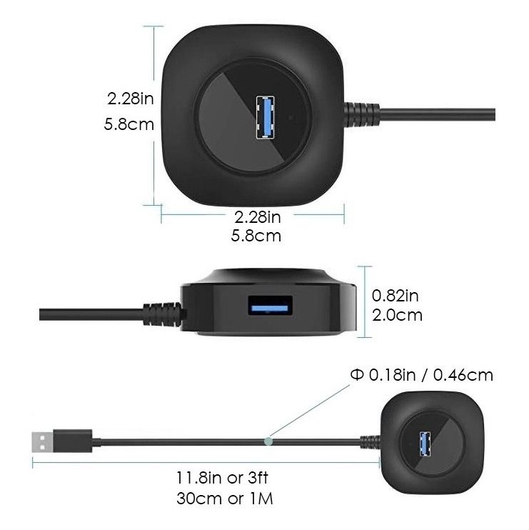 智能 USB3.0 5Gbps 4 端口 USB 高速集線器 ggyckp Smart USB3.0 5Gbps 4 Ports High ...