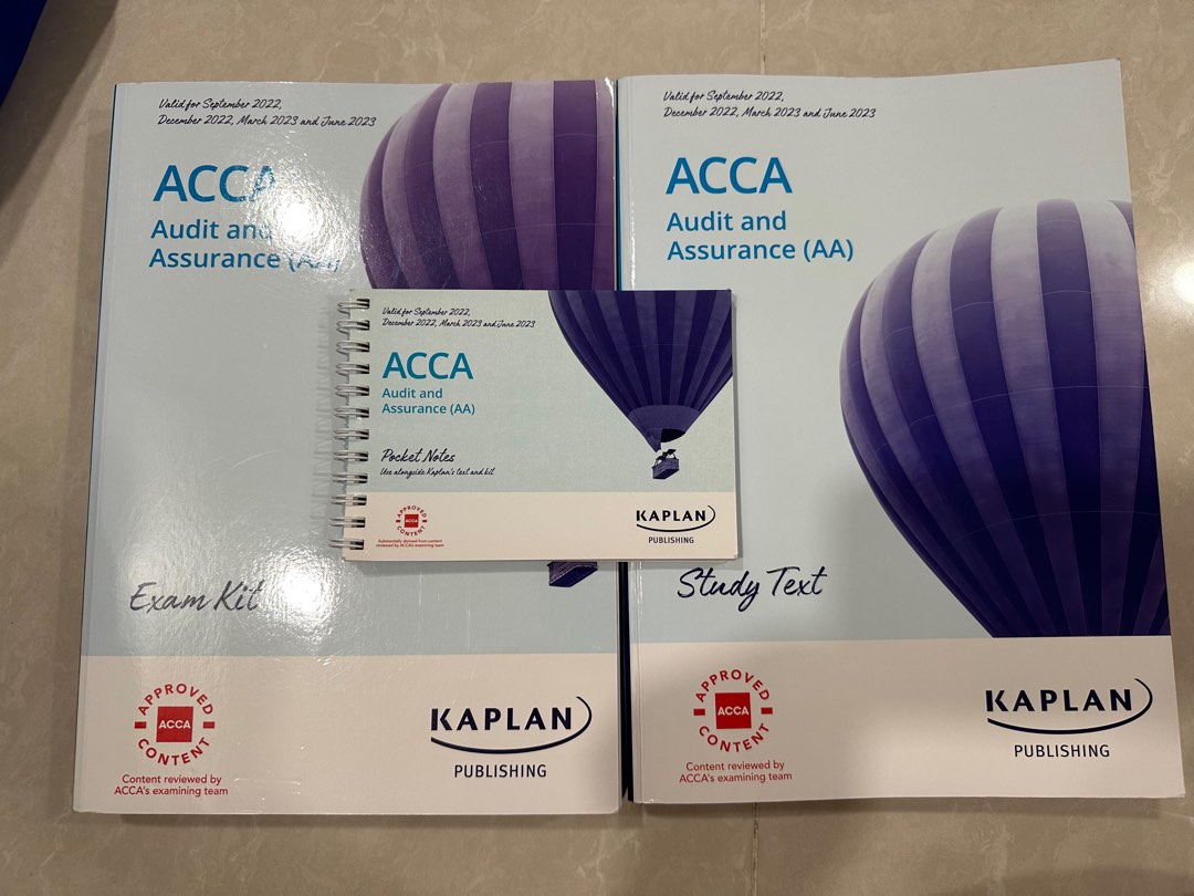 ACCA AUDIT AND ASSURANCE TextBook, Exam Kit and Pocket Note, Hobbies ...