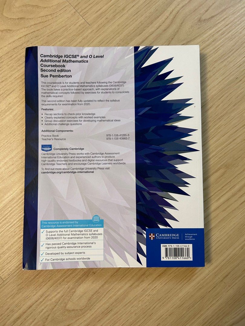 Additional Mathematics Coursebook Cambridge Igcse And O Level Second Edition Hobbies And Toys