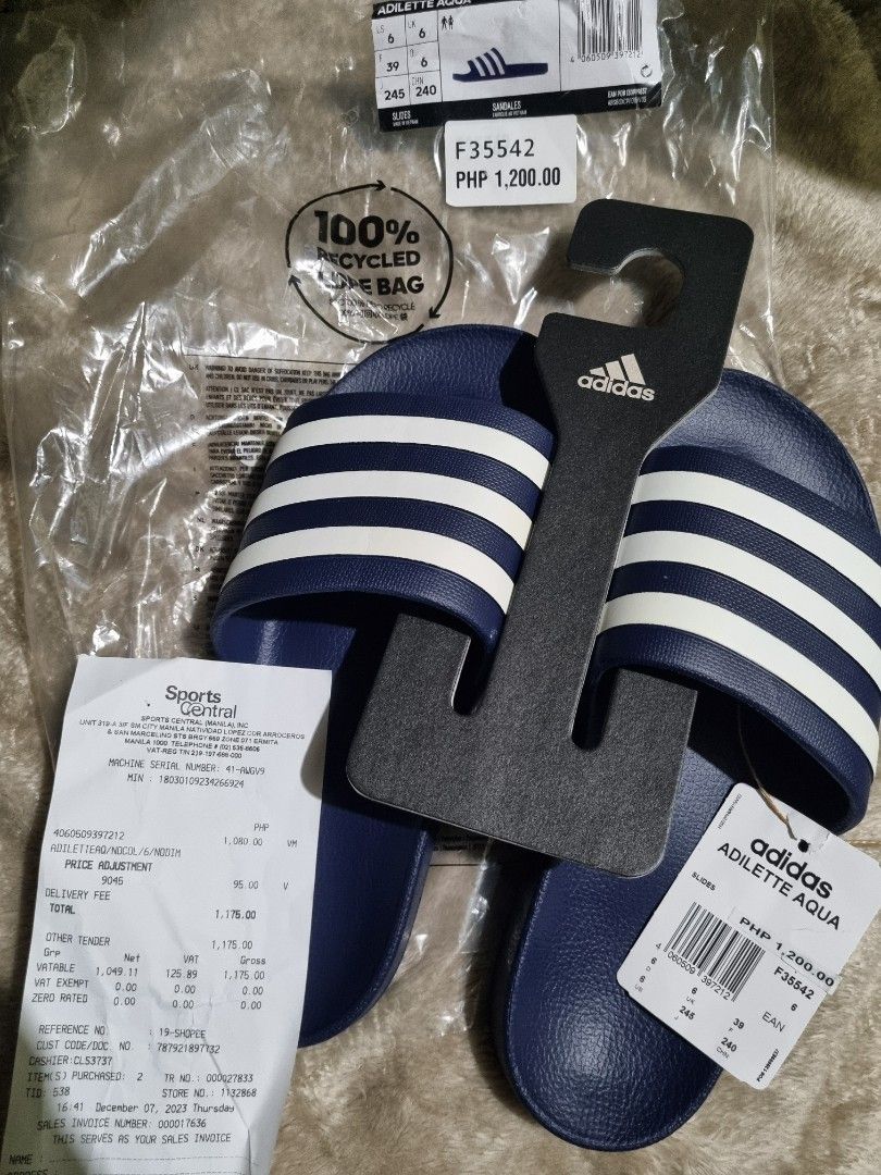 ADIDAS ADILLETE AQUA, Men's Fashion, Footwear, Slippers & Slides on ...