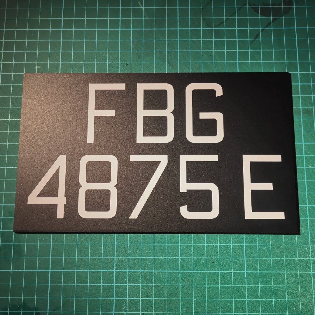 Aluminium Sticker LTA Compliant License Plates, Motorcycles, Motorcycle ...