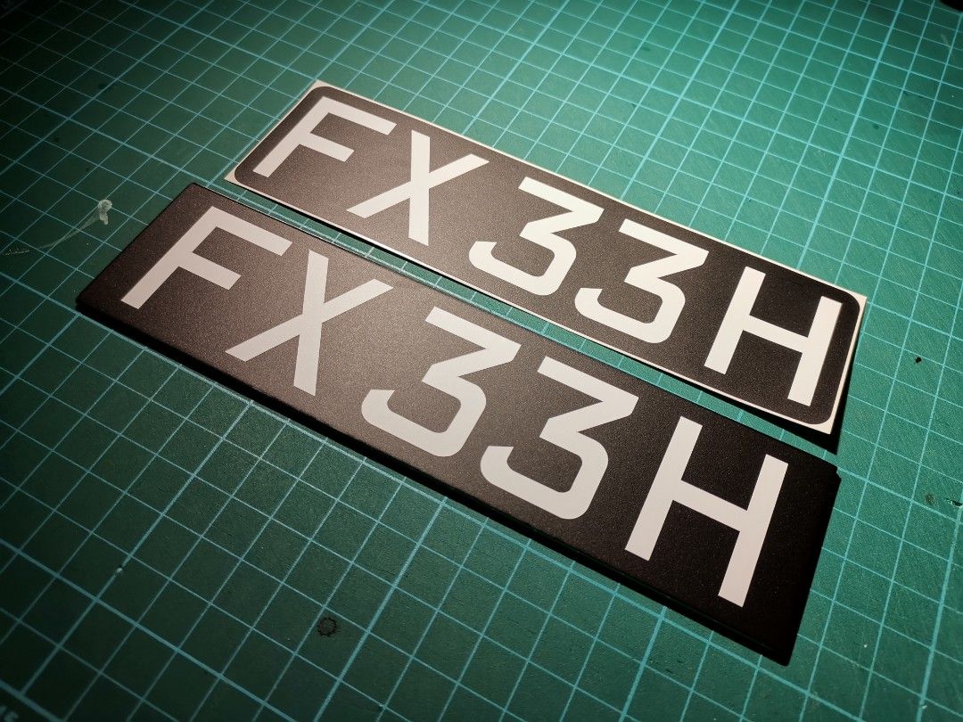 Aluminium Sticker LTA Compliant License Plates, Motorcycles, Motorcycle ...