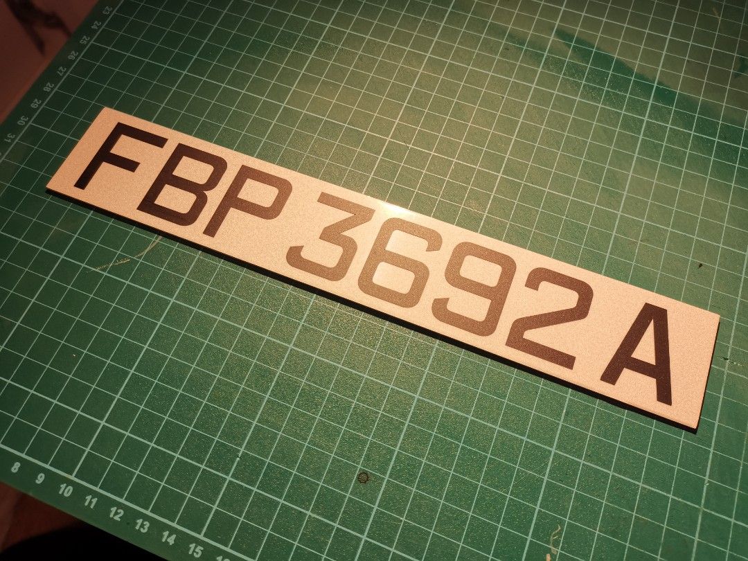 Aluminium Sticker LTA Compliant License Plates, Motorcycles, Motorcycle ...