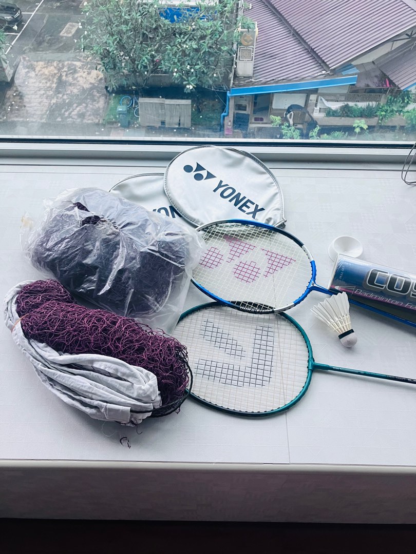 Badminton starter kit, rackets, shuttlecocks, nets, Sports Equipment ...