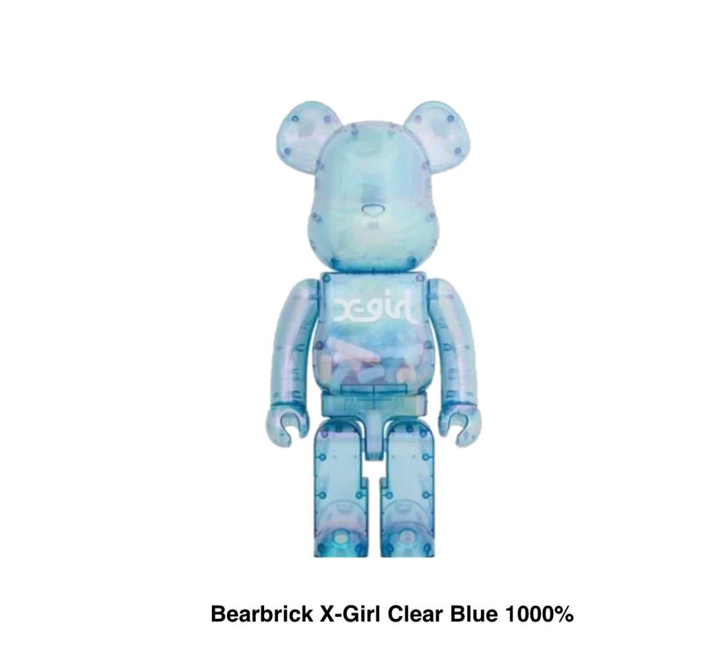 Bearbricks 1000% x girl clear blue, Hobbies & Toys, Toys & Games on Carousell