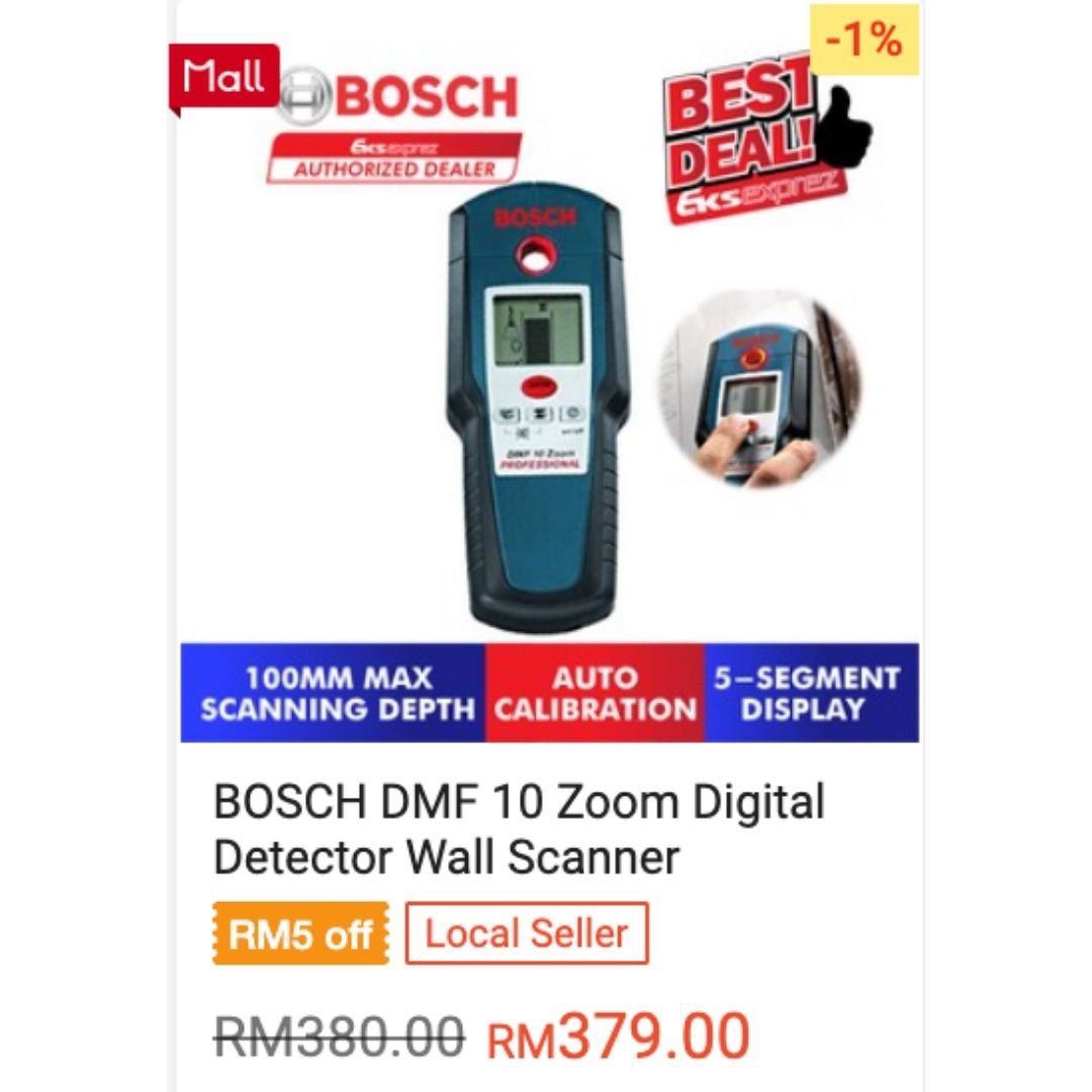 Bosch DMF-10 Zoom, Furniture & Home Living, Home Improvement & Organisation, Home Improvement ...