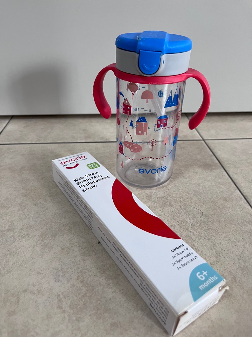 Brand new Evorie replacement straw with a well used bottle, Babies ...