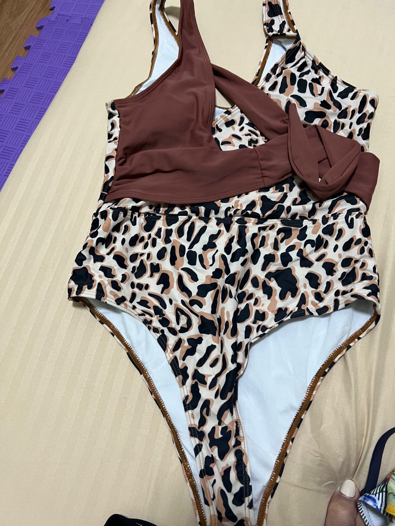 Brown Swimwear, Women's Fashion, Swimwear, Bikinis & Swimsuits on Carousell