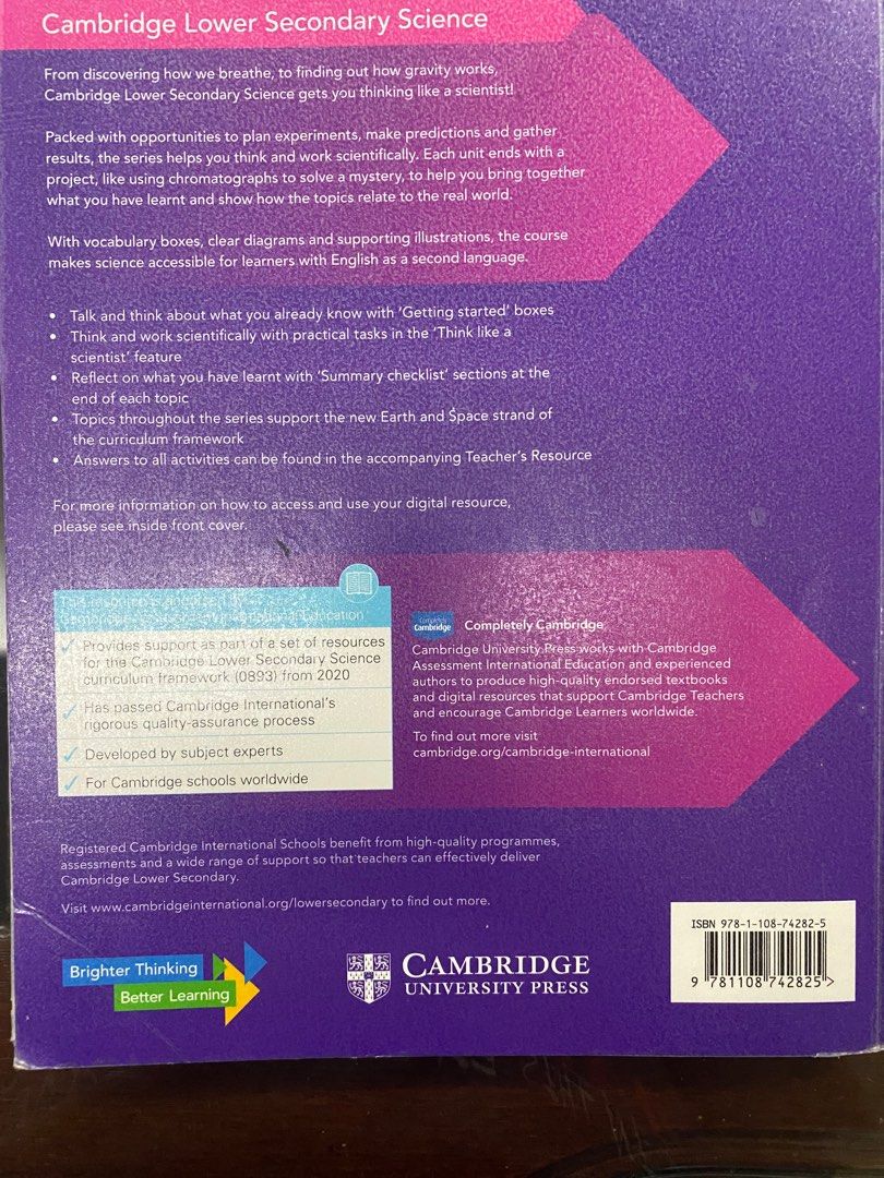 Cambridge lower secondary science book 8, Hobbies & Toys, Books ...